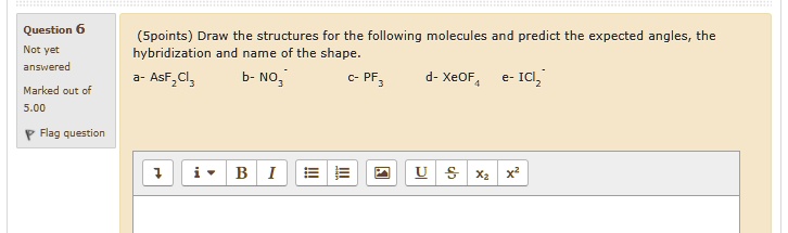 SOLVED: Question 6 Not yet answered (Points) Draw the structures for ...