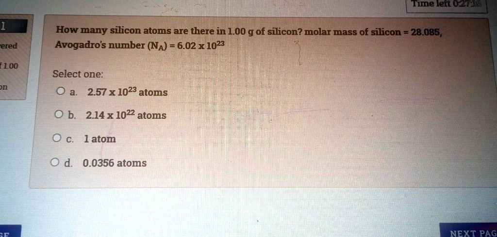 tmeleituea6 1 how many silicon atoms are there in 100 g of silicon ...