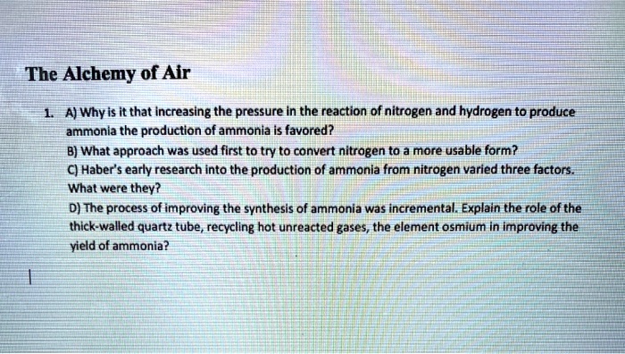 the alchemy of air a whyis it that increasing the pressure in the ...