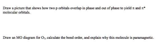 Solved Draw Picture That Shows How Molecular Orbitals Orbitals Overlap