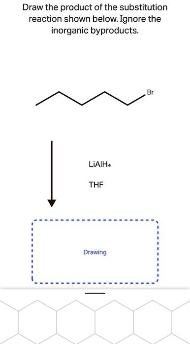 SOLVED: Draw the product of the substitution reaction shown below ...