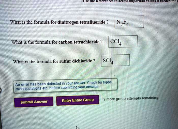 se nereerences 0 acces needed ior what is the formula for dinitrogen ...