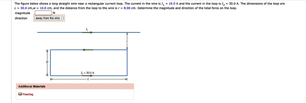 SOLVED: The figure below shows a long straight wire near a rectangular ...