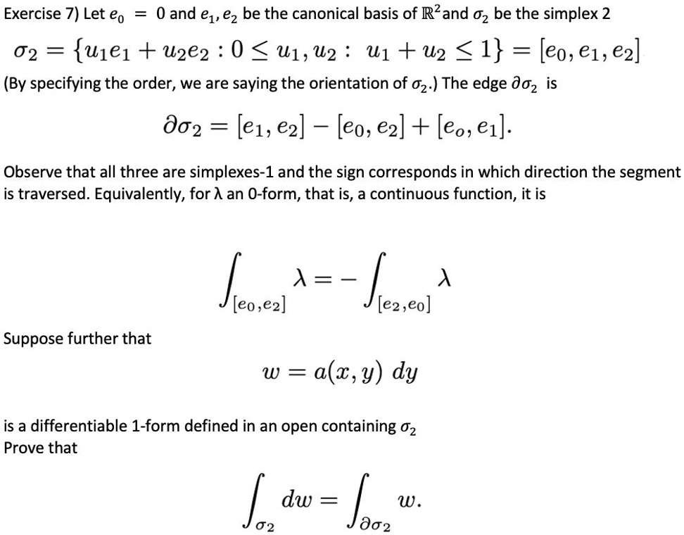 SOLVED: Exercise 7) Let eâ‚€, eâ‚ , eâ‚‚ be the canonical basis of RÂ² ...
