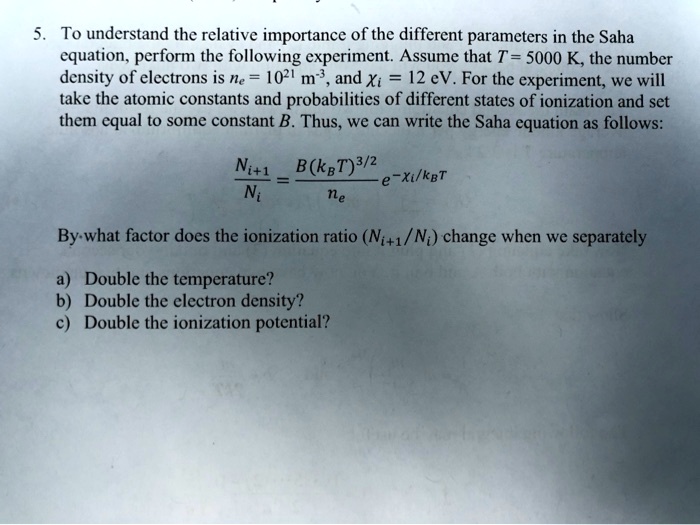 SOLVED: To understand the relative importance of the different ...