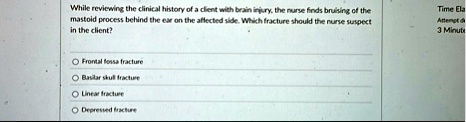 while reviewing the clinical history of a client with brain injury the ...