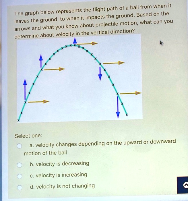 SOLVED: The graph below represents the flight path of a ball from when ...