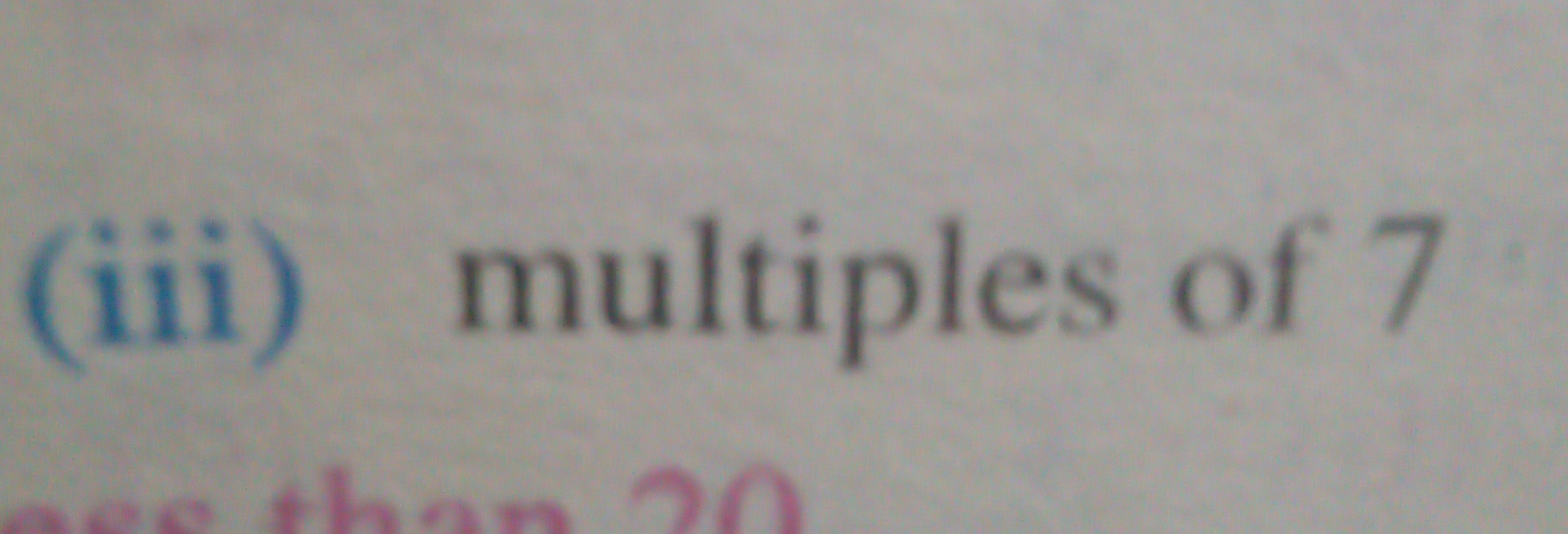 SOLVED: (iii) multiples of 7