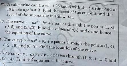 SOLVED: 22.A submarine can travel at 25 knots with the current and at ...