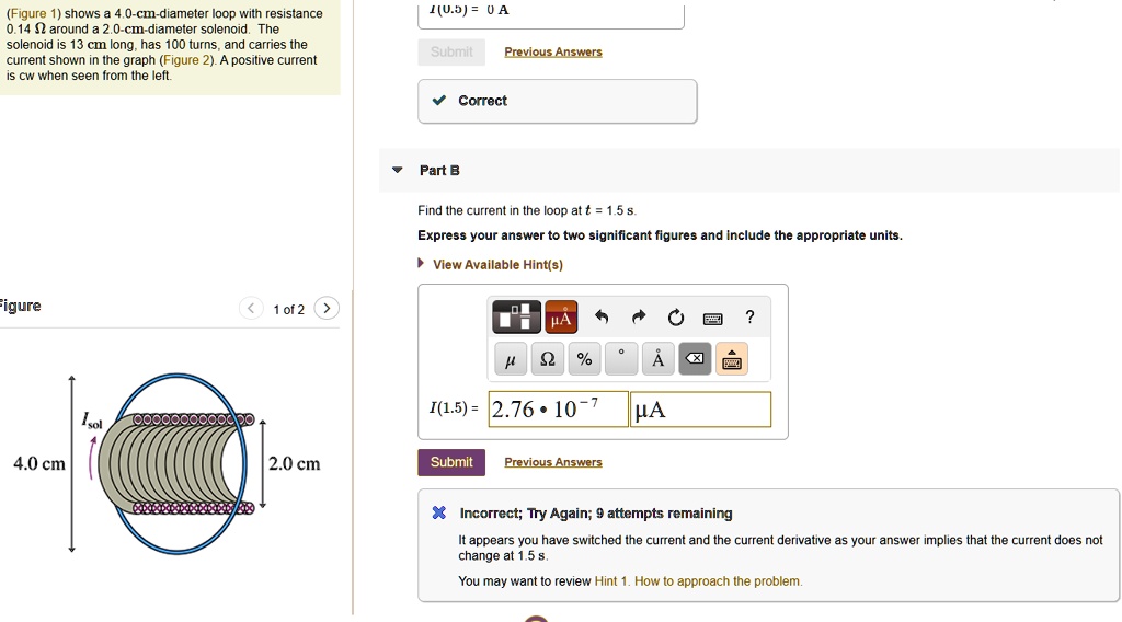 SOLVED:(Figure shows 0-cm-diameter loop with resistance 14 J2 around ~cm-diameter solenoid. The ...