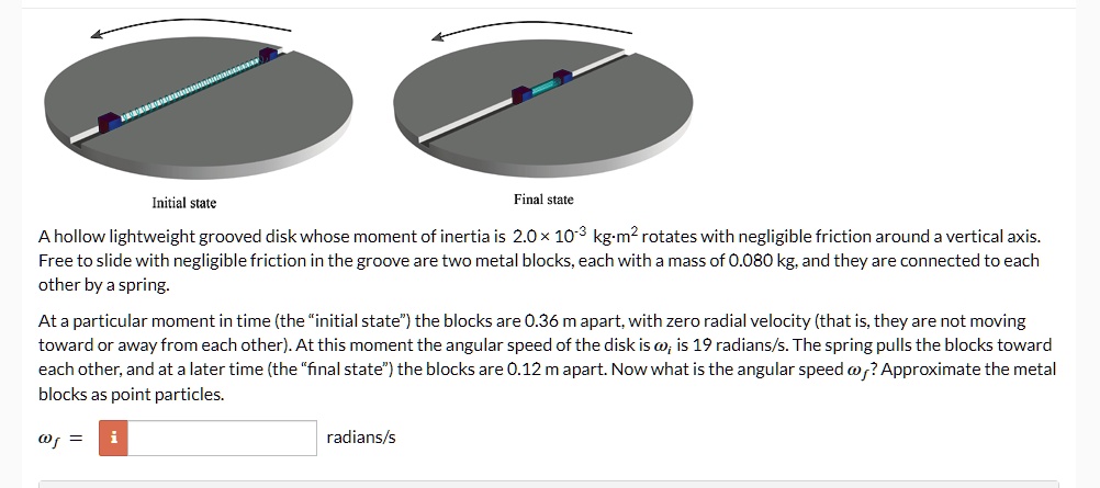 a hollow lightweight grooved disk whose moment of inertia is 20 xx10 ...