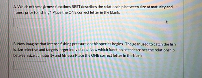 SOLVED: A Which ofthese fitness functions BEST describes the ...