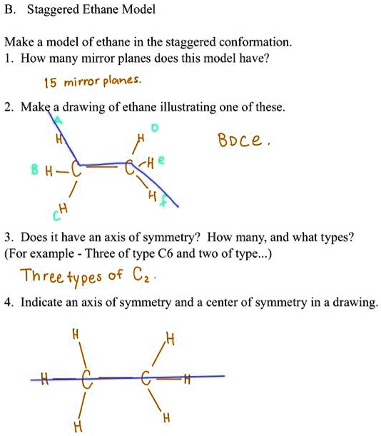 staggered ethane model make a model of ethane in the staggered ...