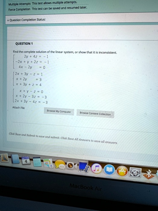 SOLVED: Multiple Attempts This test allows multiple attempts: Force ...