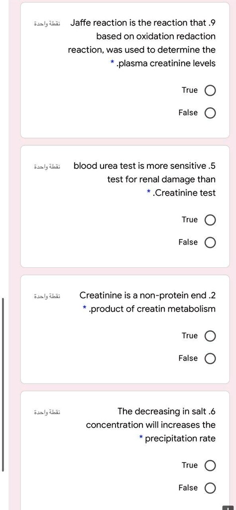SOLVED: ubii Jaffe reaction is the reaction that based on oxidation ...