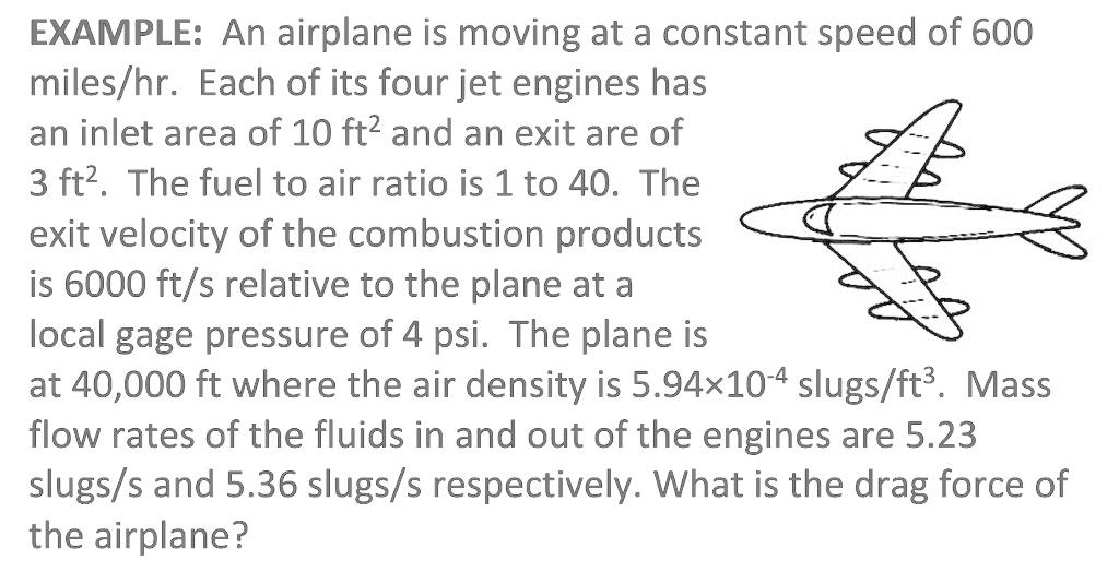 EXAMPLE: An airplane is moving at a constant speed of 600 miles/hr ...