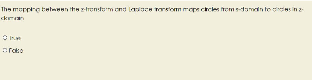 The mapping between the z-transform and Laplace transform...