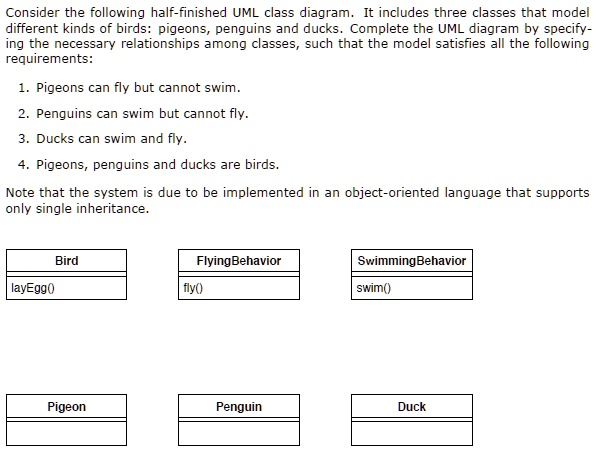 SOLVED: Consider the following half-finished UML class diagram. It ...