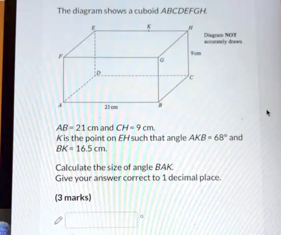 the diagram shows a cuboid abcdefgh duaam not 4ccurci hmanar 21cmn ab ...