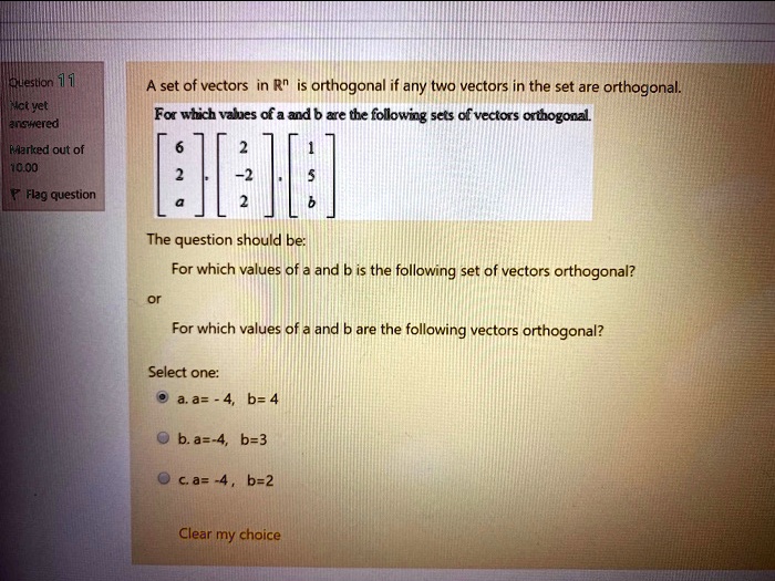 SOLVED:Hastlon Kctyet aihered A set of vectors in Rn is orthogonal if ... SOLVED:Hastlon Kctyet aihered A set of vectors in Rn is orthogonal if ...