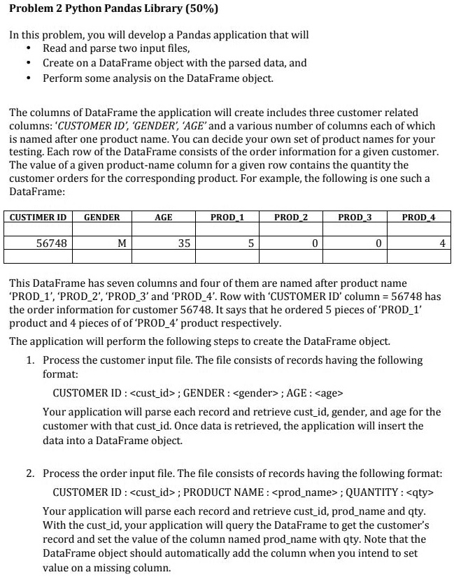 Solved Problem 2 Python Pandas Library 50 In This Problem You Will Develop A Pandas 1901
