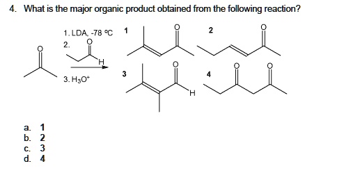 SOLVED: What is the major organic product obtained from the following ...