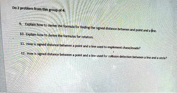 SOLVED: Do 2 problems from this group of : Explain how to derive the ...