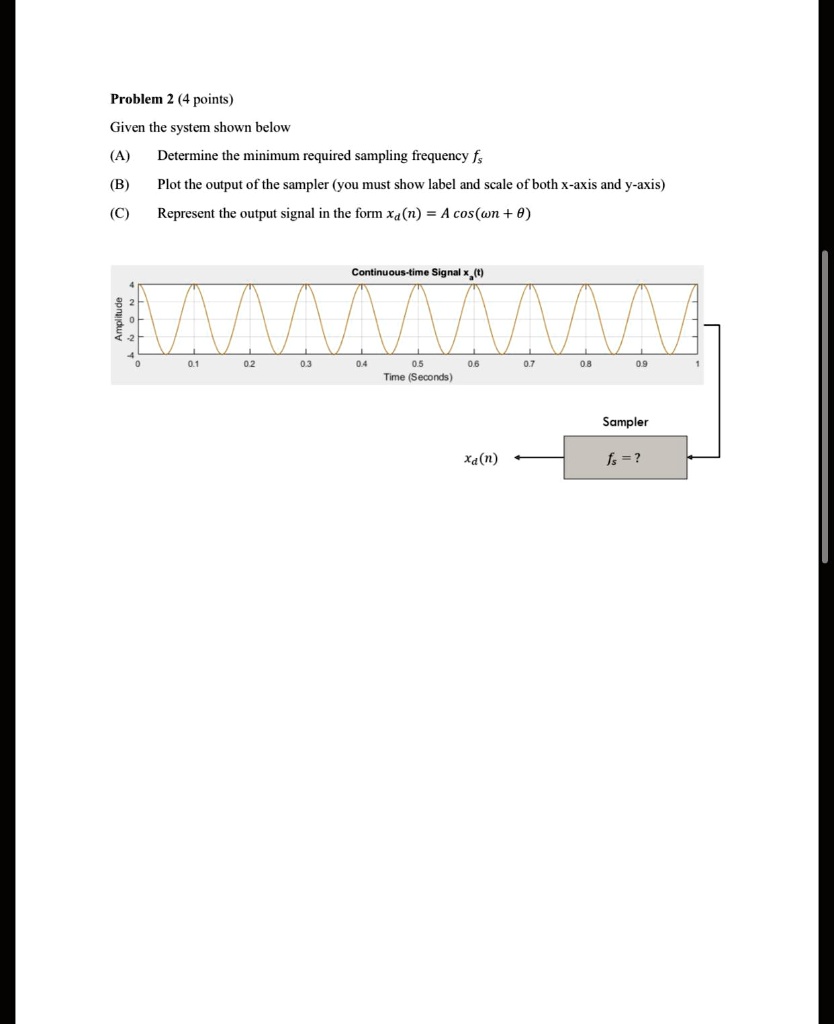 SOLVED: Problem 2 (4 points) Given the system shown below: (A ... SOLVED: Problem 2 (4 points) Given the system shown below: (A ...