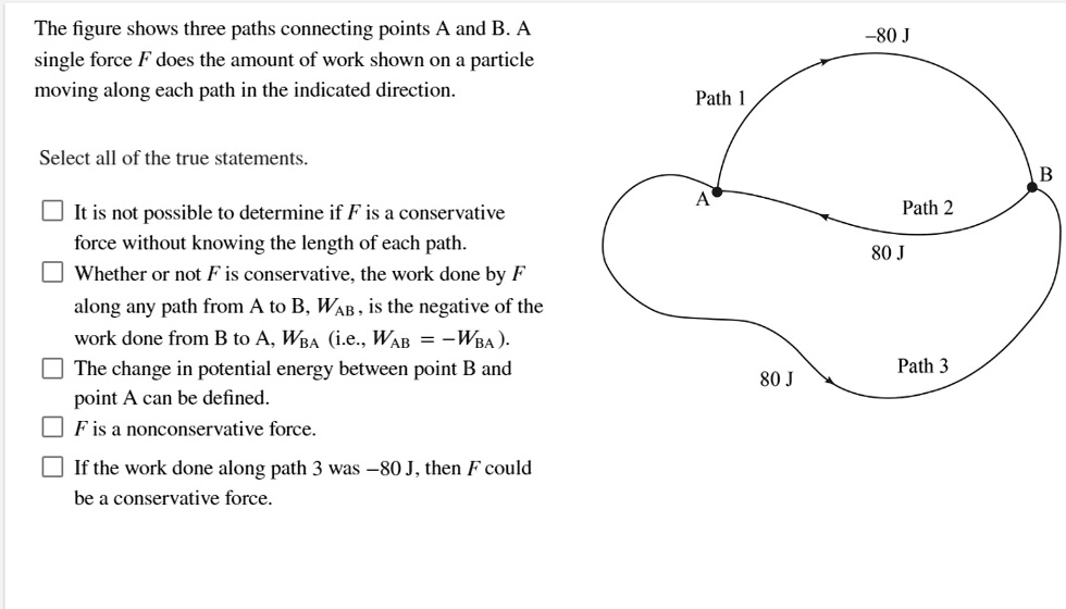 [GET ANSWER] the figure shows three paths connecting points a and b ...