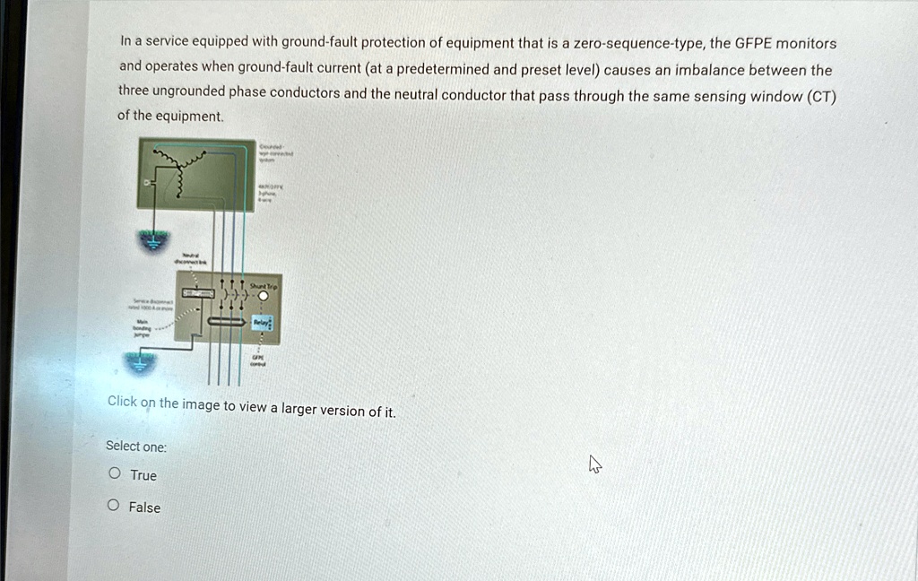 [GET ANSWER] in a service equipped with ground fault protection of ...