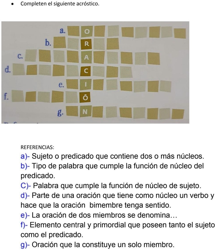 [GET ANSWER] ayudaaaaaaaaaaaaaaa completen el siguiente acrostico a b r ...