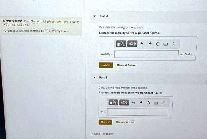 SOLVED: Texts: Part A MISSED THIS? Read Section 14.5 (Pages 594-601). Watch KCV14.5.WE14.5. An ...