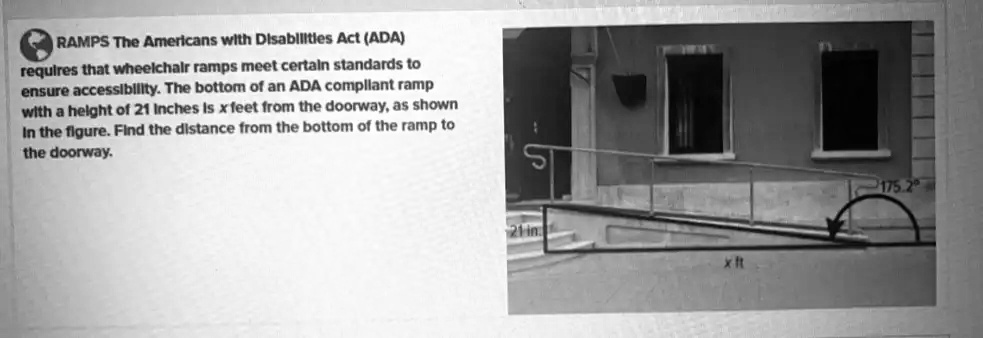 RAMPS The Americans with Disabilities Act (ADA) requires that ...