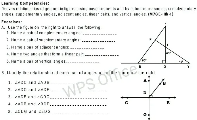 SOLVED: earning Competencies: erives relationships of geometric figures using measurements and ...