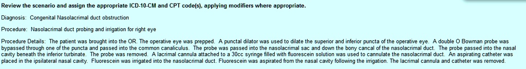 SOLVED: Review the scenario and assign the appropriate ICD-10-CM and ...