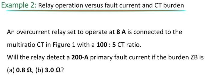 solve it step by step example 2 relay operation versus fault current ...