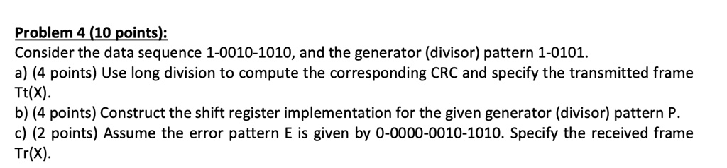 SOLVED: TextBook: Andrew Tanenbaum and David Wetherall, Computer Networks: Person New ...