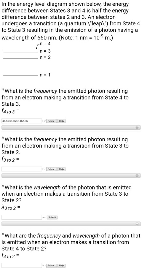 SOLVED: In the energy level diagram shown below, the energy difference ...