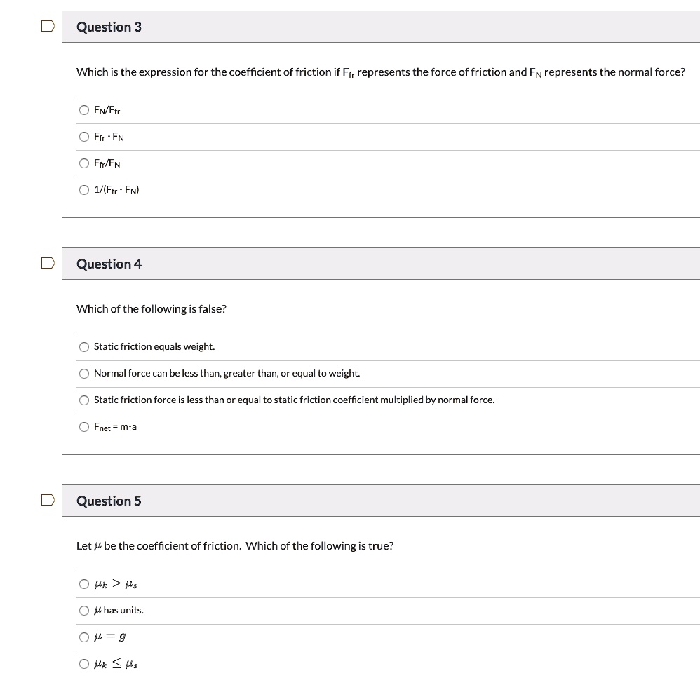 SOLVED: Question 3 Which is the expression for the coefficient of ...