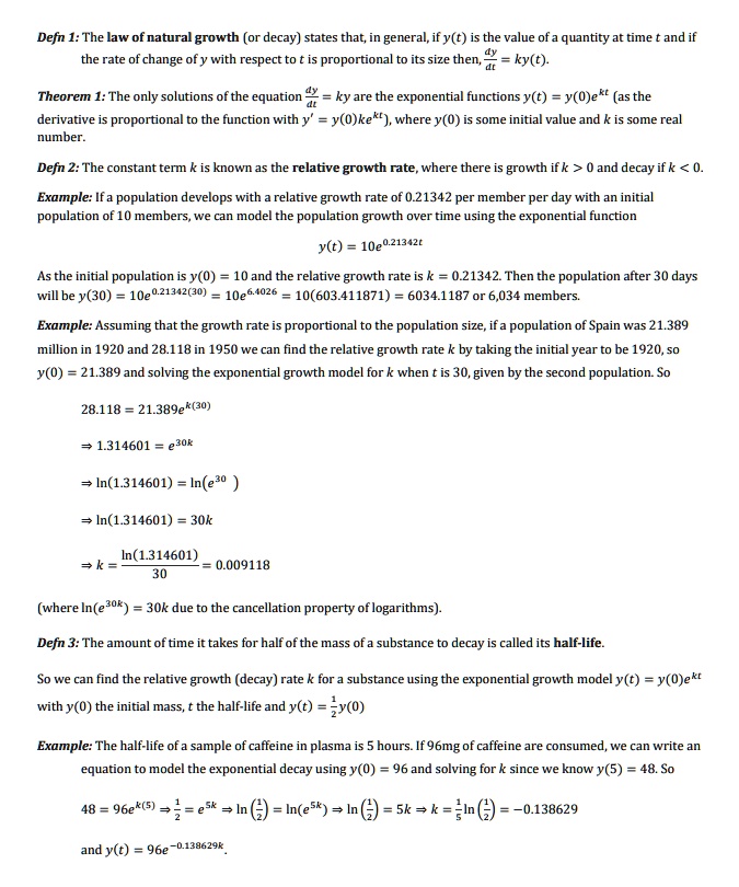 Population Decay Formula