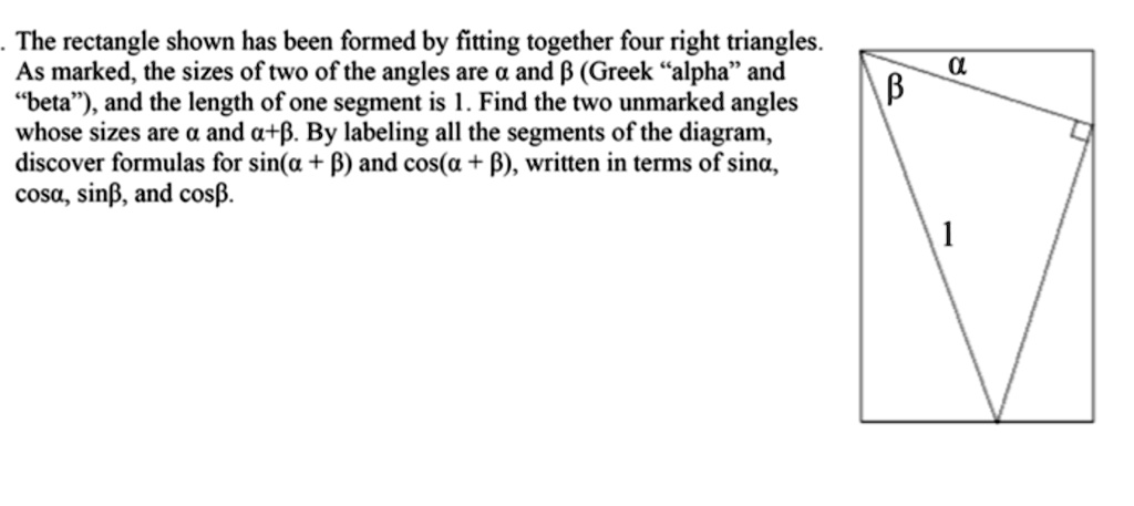 SOLVED: The rectangle shown has been formed by fitting together four ...