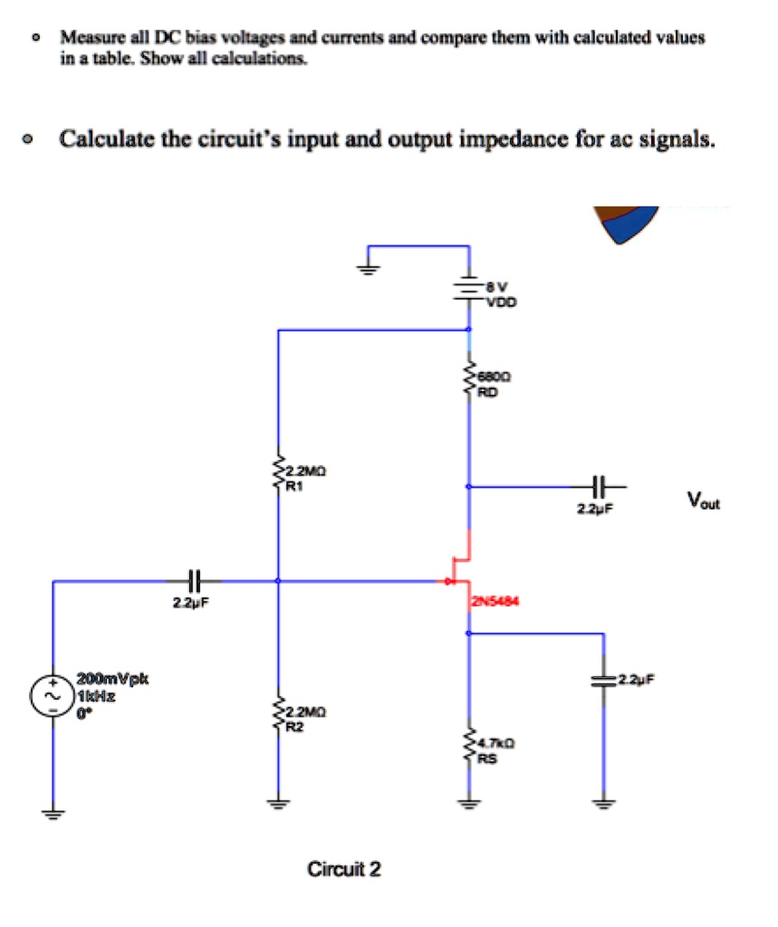 VIDEO solution: Measure all DC bias voltages and currents and compare them with calculated ...