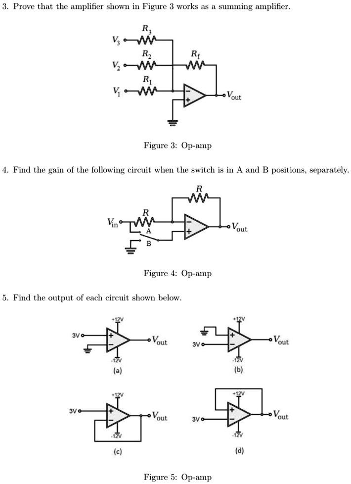 Prove that the amplifier shown in Figure 3 works as a summing amplifier ...