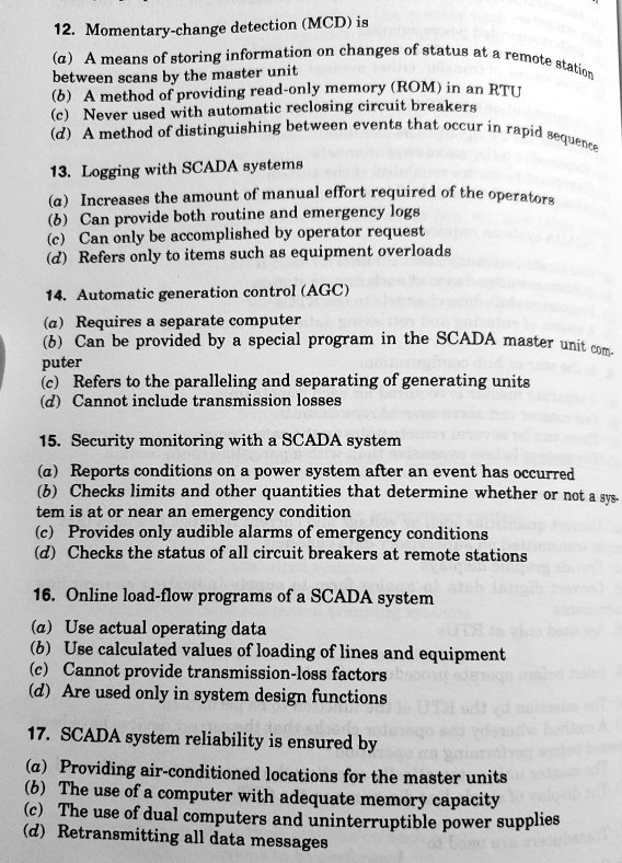 SOLVED: 12. Momentary-change detection (MCD) is done between scans by ...