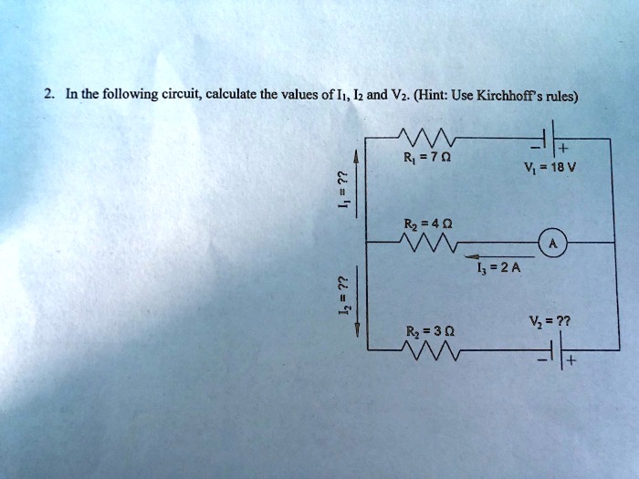 SOLVED: In the following circuit, calculate the values of I, Iz and Vz. (Hint: Use Kirchhoff ...