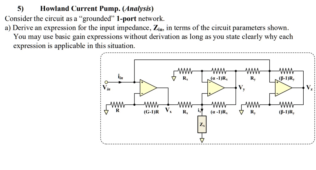 5) Howland Current Pump. (Analysis) Consider the circuit as a ...