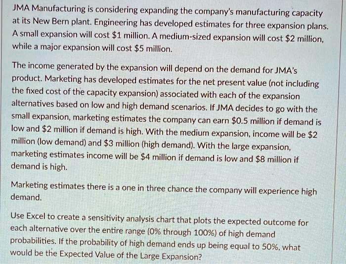 jma manufacturing is considering expanding the company s manufacturing capacity at its new bern ...