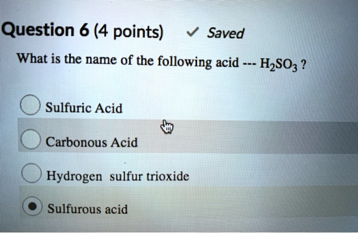 SOLVED: Question 6 (4 points) Saved What is the name of the following ...