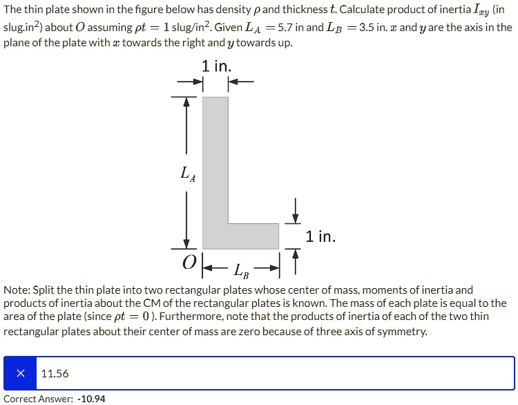 The thin plate shown in the figure below has density p and thickness t ...