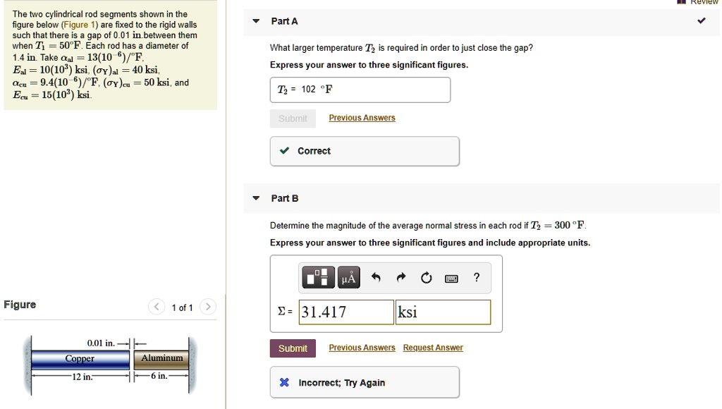 VIDEO solution: The two cylindrical rod segments shown in the figure below (Figure 1) are fixed ...
